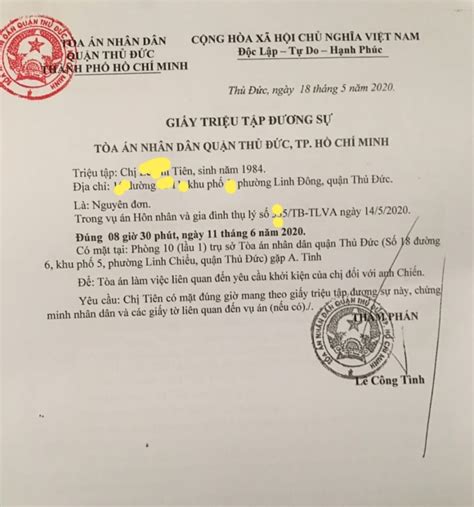 Mẫu Giấy Triệu Tập Của Tòa Án Hướng Dẫn Sử Dụng