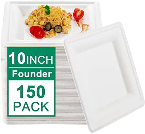 Amazon Select Settings Count Compostable Square Dinner