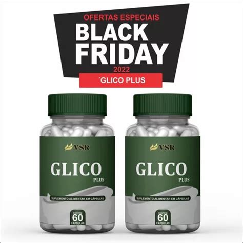 Kit 02 Glico Plus Controle Da Glicose Suplemento 60 Caps Parcelamento