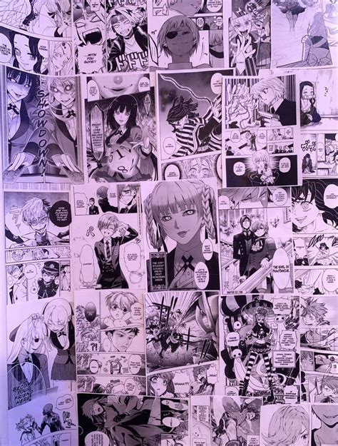 A Bunch Of Anime Character Pictures On A Wall