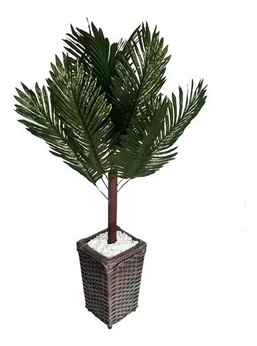 Kit Vaso De Planta Polietileno Coqueiro Artificial Grande