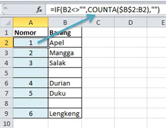 Contoh Rumus Excel Praktis Membuat Nomor Urut Dengan Mudah