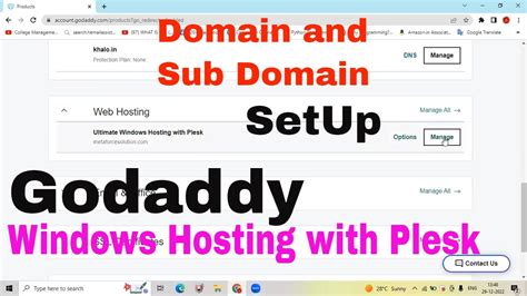 how to setup domain in godaddy windows hosting plesk godaddy plesk youtube