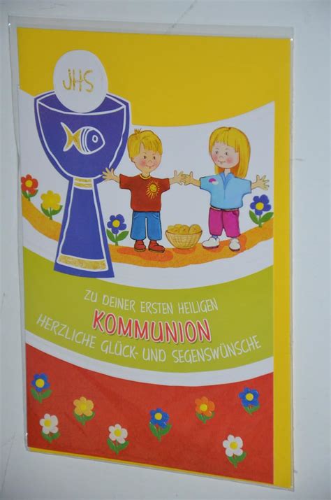 Kommunion Karte Zur Kommunion Gl Ckwunschkarte Grusskarte Geschenkkarte