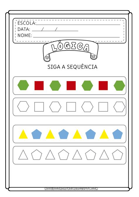 Atividade De L Gica Sequ Ncia Educa O Infantil Atividades Para