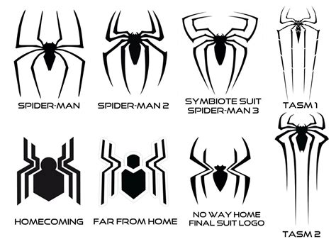 Spiderman Logos Black And White