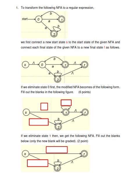 Solved 1 To Transform The Following NFA To A Regular Chegg