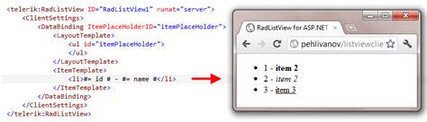 client side databinding with radlistview for asp ajax
