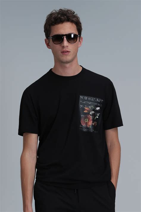 Exot C Modern Grafik T Shirt Siyah Lufian