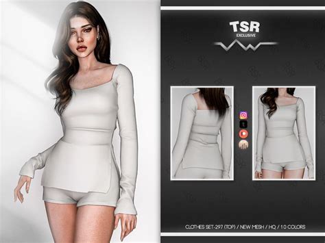 Busra Tr CLOTHES SET 297 TOP BD856 Sims 4 Mods Clothes Sims 4
