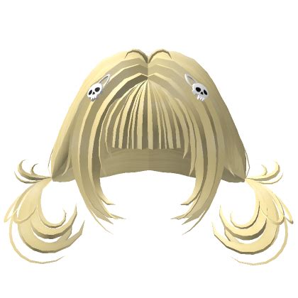 Cute Girl Blonde Swirly Pigtails Hair W HairClips Roblox Item