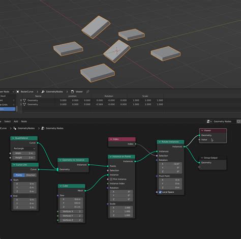 Mesh How Can I Make Horizontal Plane Instances Attached To Branches