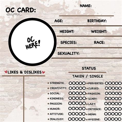 Character Template Oc