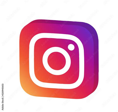 Vetor De Instagram 3d Icon Instagram 3d Logo Instagram 3d Vector