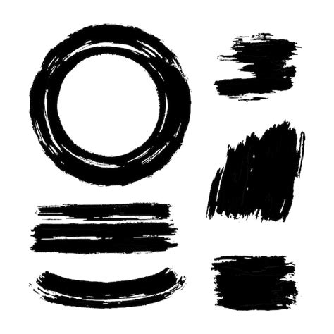 Premium Vector Black Distress Brushes Grunge Texture Splash Banner