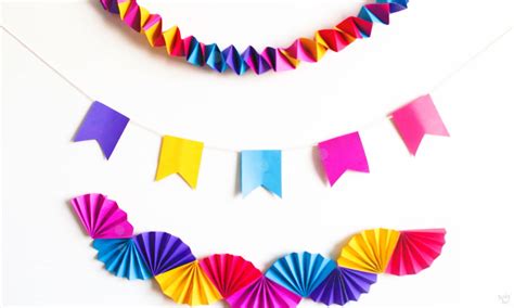 Cómo hacer guirnaldas de papel o cartulina 6 diy guirnaldas