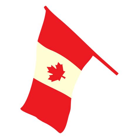 Diseño PNG Y SVG De Ondeando La Bandera De Canadá Plana Para Camisetas