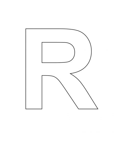 Printable Letter R Outline