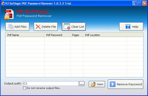 remove pdf passwords security main window pdf password remover pdf password remove software
