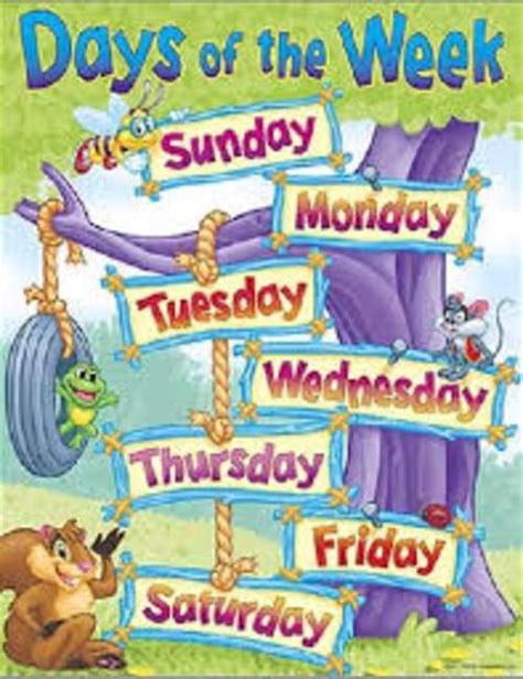 Days Of The Week Chart Ideas For Preschool Bruin Blog Kulturaupice