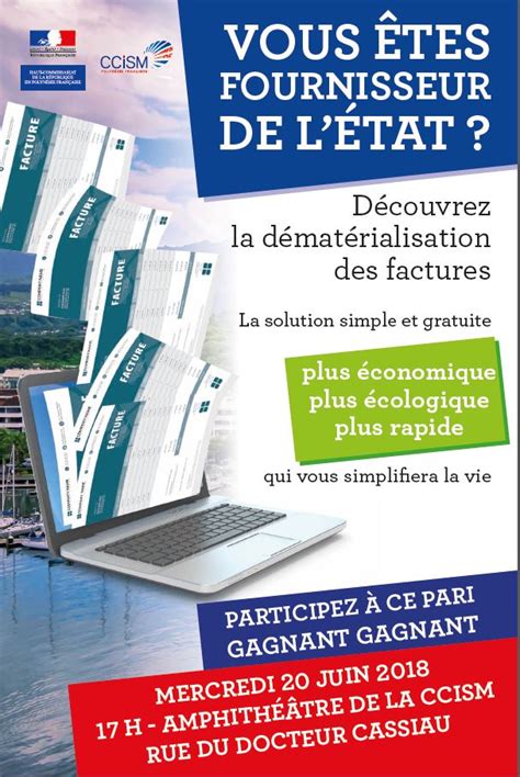 L État vous explique tout sur la dématérialisation des factures CCISM
