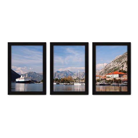 Kit 3 Quadros Mar Barcos Paisagem 057kq02p Leroy Merlin