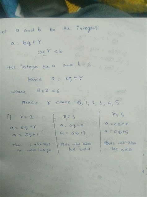 use division algorithm to show that any positive odd integer is of the form 6q 1 or 6q 3 or