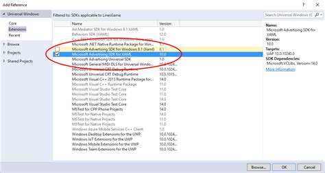 how to uninstall microsoft advertising sdk for windows 8 1