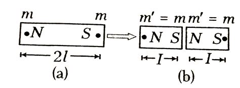 A Bar Magnet Of Moment M And Pole Strength M Is Cut Into Parts Of Equa