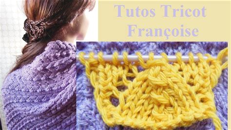 Tuto Tricot apprendre à tricoter le point ajouré Feuille Echarpe