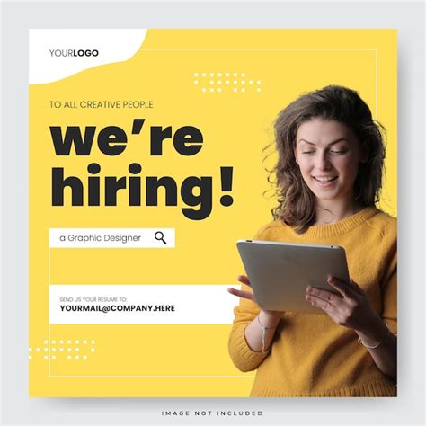 Premium Vector We Are Hiring Job Vacancy Instagram Post Promotion