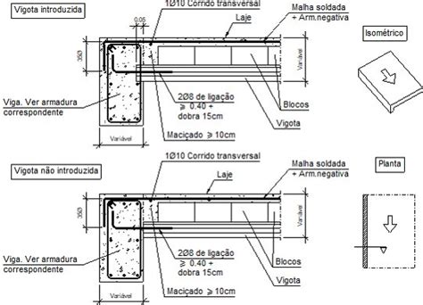 Detalhes construtivos CYPE FIU238 Apoio extremo do vão sobre viga