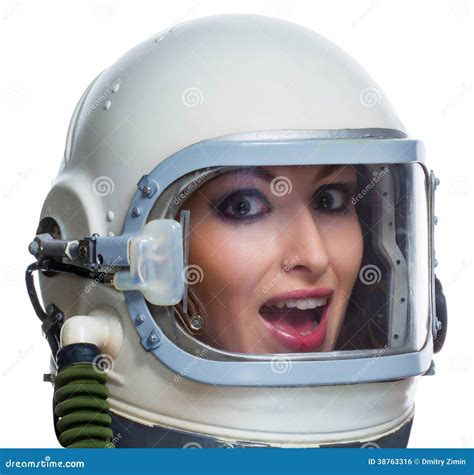 Astronauta Della Donna Fotografia Stock Immagine Di Galassia