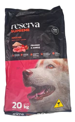 Ração Reserva Supreme Cão Adulto Raça Média Grande 20kg Parcelamento