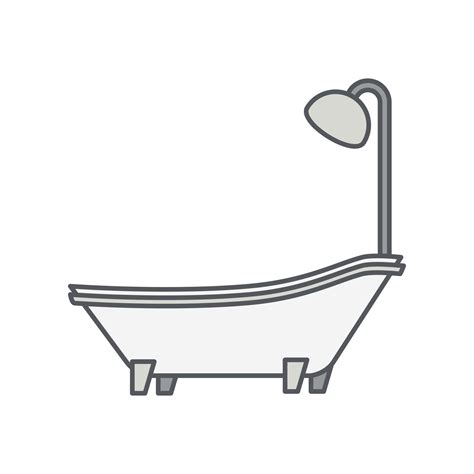 Straight Bath Bathroom Icon Collection Set Elegant 17172202 Png