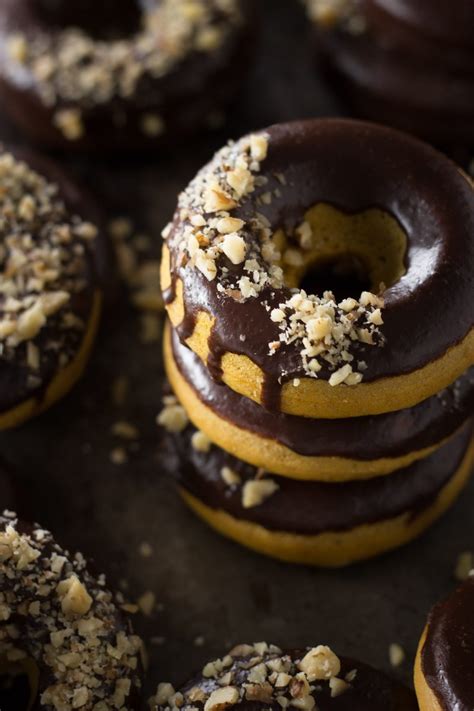 Baked Pumpkin Doughnuts With Chocolate Glaze Honest Cooking