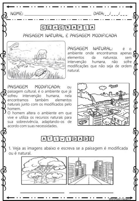 Paisagem Natural E Paisagem Modificada
