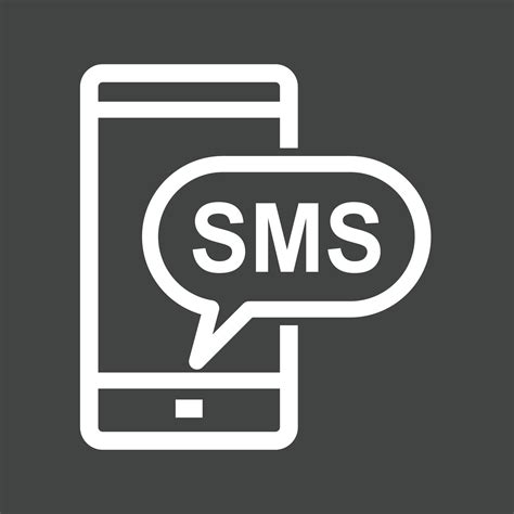 Sms Notification Line Inverted Icon Vector Art At Vecteezy