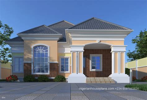 Modern 3 Bedroom Bungalow House Plans In Nigeria 4 Bedroom
