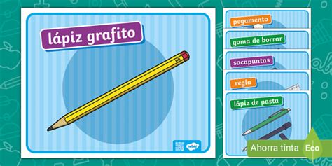 Pósters Útiles de mi estuche l enseignant a fait
