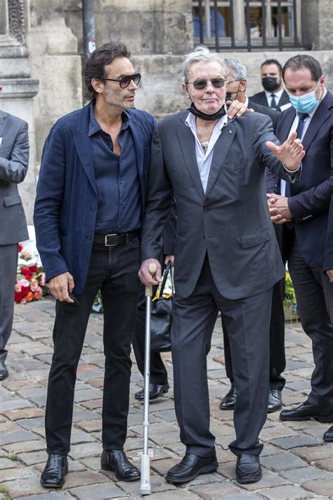 Photo Anthony Delon Alain Delon Obsèques de Jean Paul Belmondo en