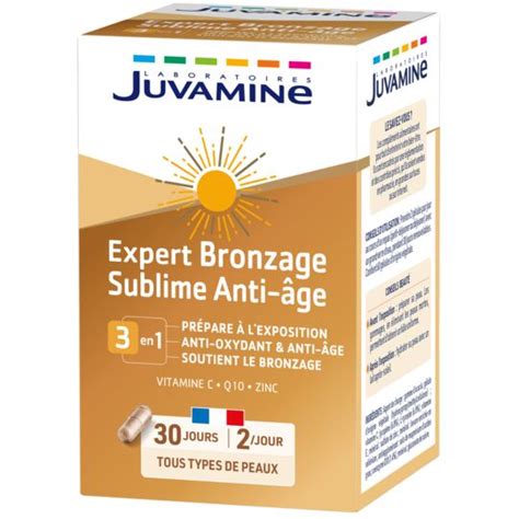 Complément Alimentaire Expert Bronzage Sublime Anti Age 3en1 JUVAMINE