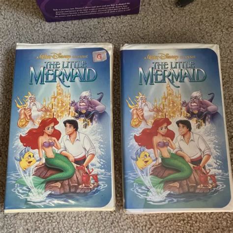 2 RARES VHS Disney La Petite Sirène 1989 édition diamant noir