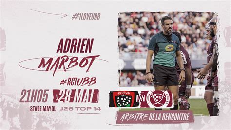 Le corps arbitral pour Toulon UBB Actualités Union Bordeaux