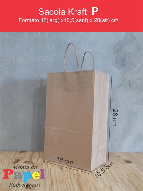 25 Sacolas Kraft P 28x18x10 5 Alça Torcida delivery Lojas