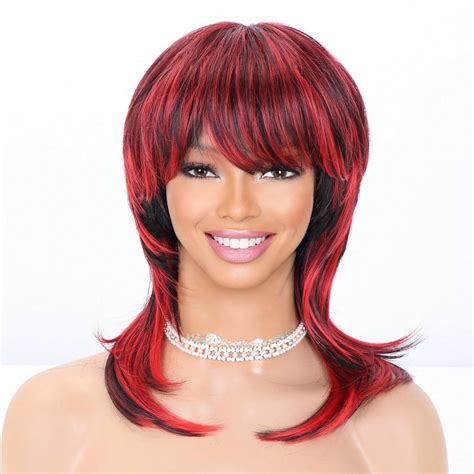 Short Mullet Wig Pixie Cut Wig For Women Inch Straight Mullet With