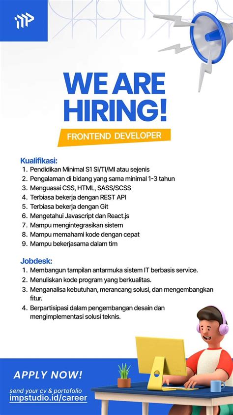 HR D Bacot On Twitter RT LokerKarir IT Lowongan Kerja Frontend