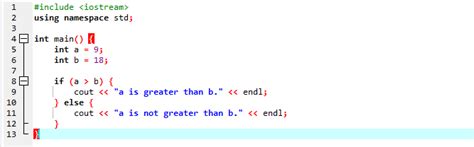 relational operators c