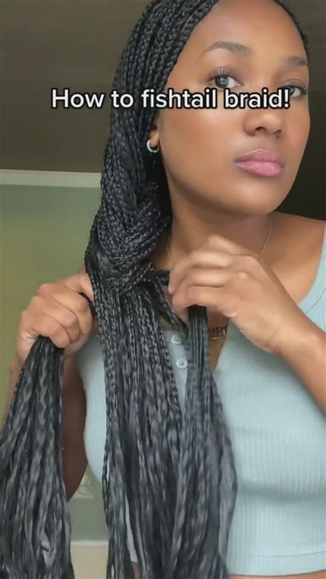 How To Fishtail Braid Knotless Braid Hairstyles Black Hair Tips