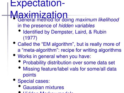 ppt unsupervised cont d expectation maximization powerpoint presentation id 6946897